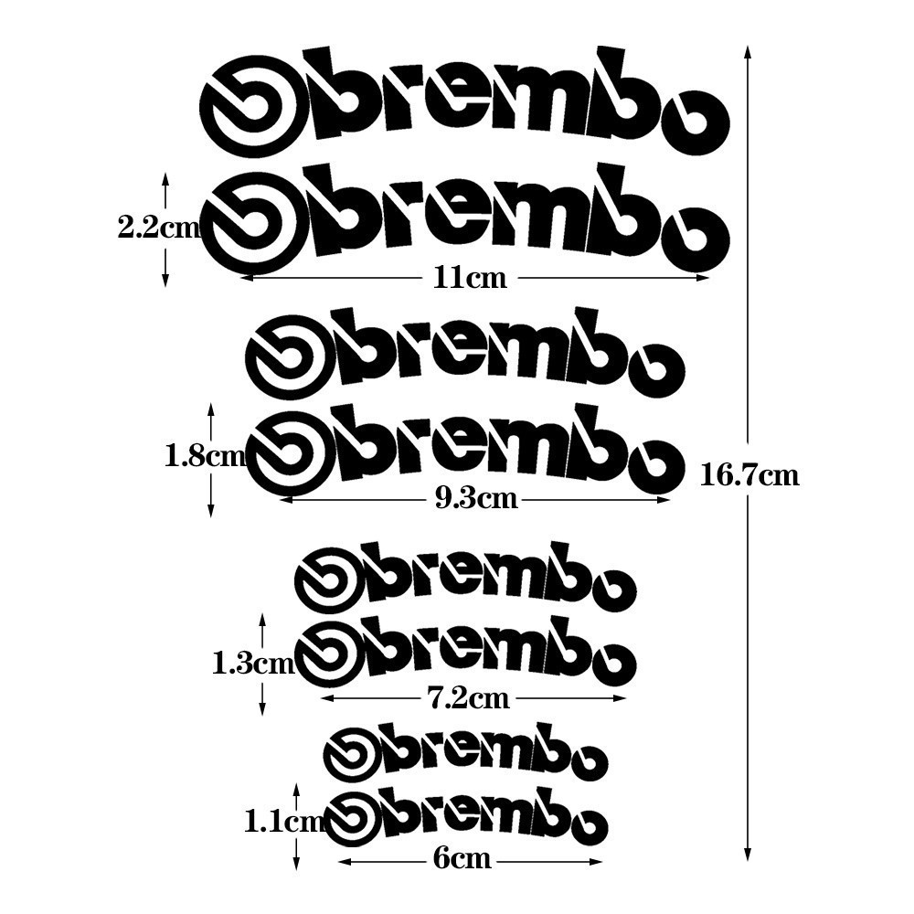 Brembo Reflective Stickers for Car Sticker Racing Sticker Car Window ...