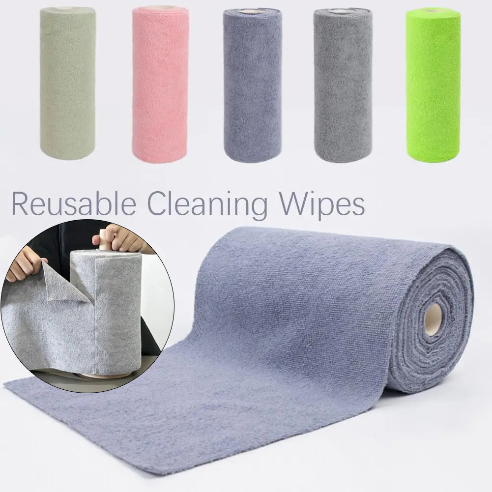 20 Pcs/Rolls Reusable Soft Absorbent Cleaning Wipe - Kitchen Microfiber ...
