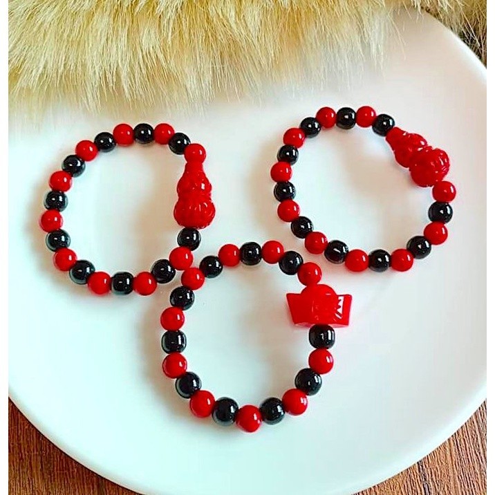 ♀ ☃ Anti-Usog Kontra Usog Wulou Money Bar Black & Red Infant Bracelet ...