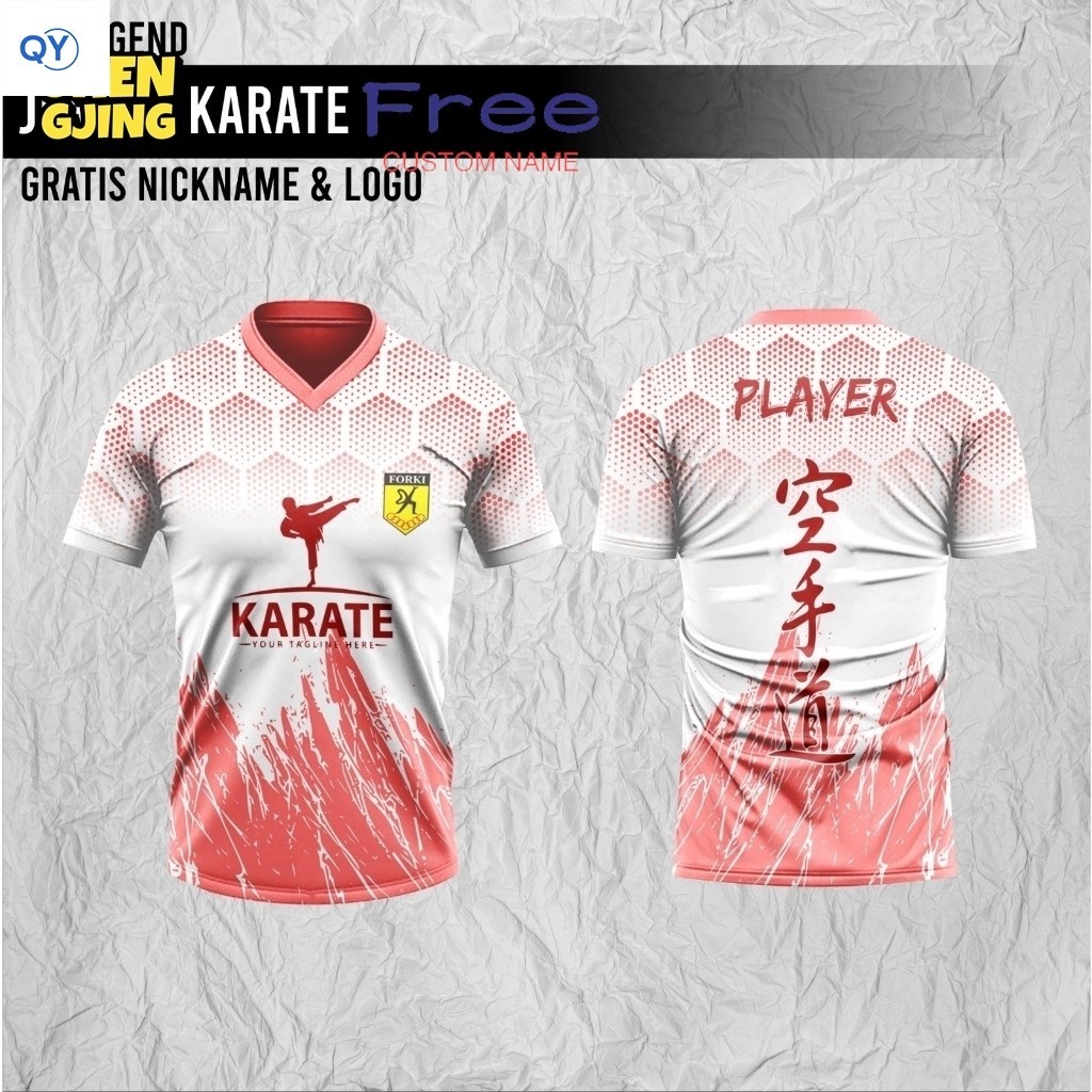 QY Jersey Karate Team Red & Purple Taekwondo Jersey Shirt TAEKWONDO Fullprint Men's Jersey Shirt ...