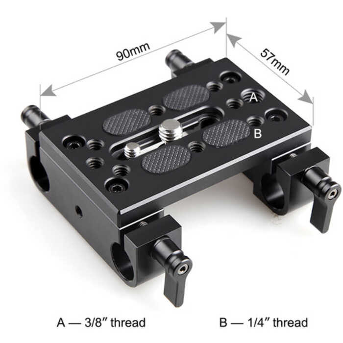 Camera Base Smallrig Plate Na May Dual 15Mm Clamp Railblock Para Sa Rod ...
