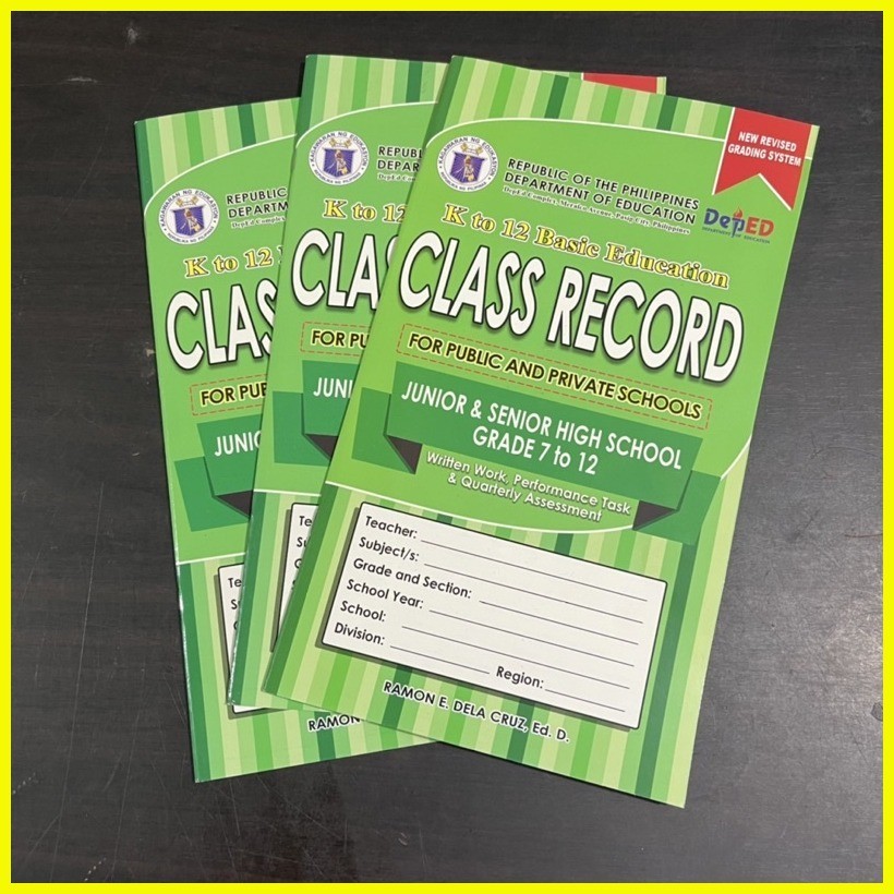 ♒ Class Record K to 12 New Revised Grading System Junior & Senior High ...
