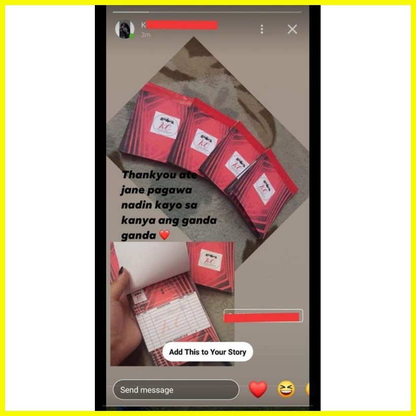 ⊙ Personalized Receipt/Invoice (unofficial, non-BIR, easy detach ...