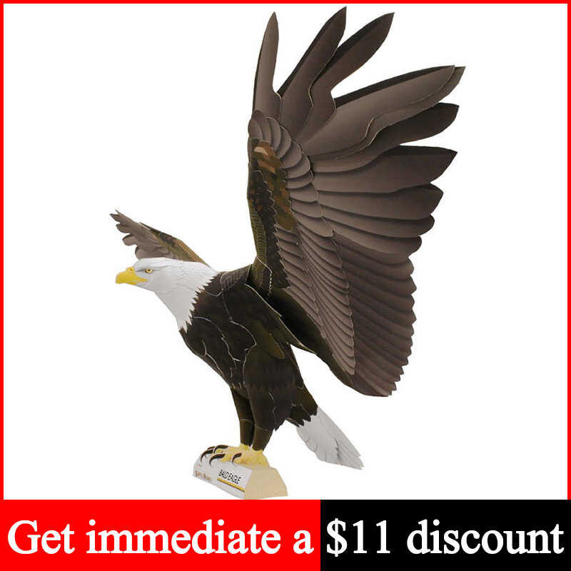 Bald Eagle Hawk Falcon Bird Realistic 3D Paper Model Papercraft Animal ...