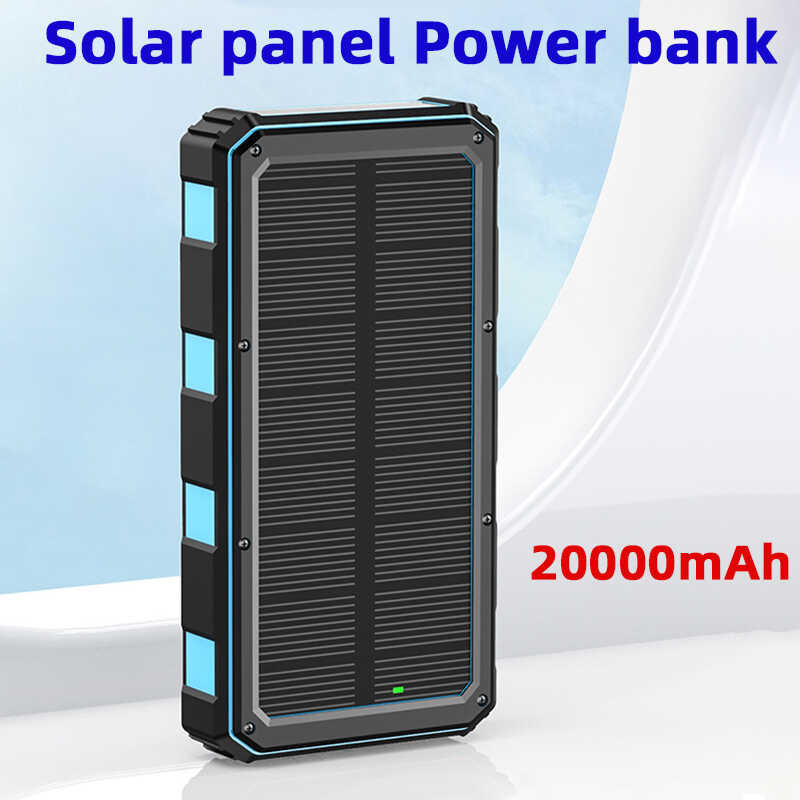 Solar Charger Bank 20000mAh Portable External 5V Wireless Charging ...