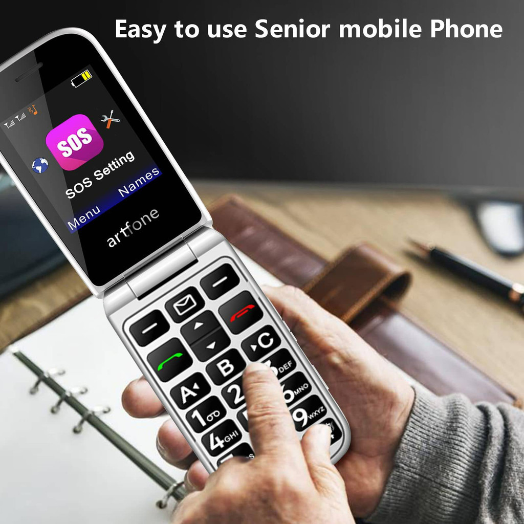 Artfone F20 Big Button Senior Flip Mobile Phone For Elderly Unlocked ...