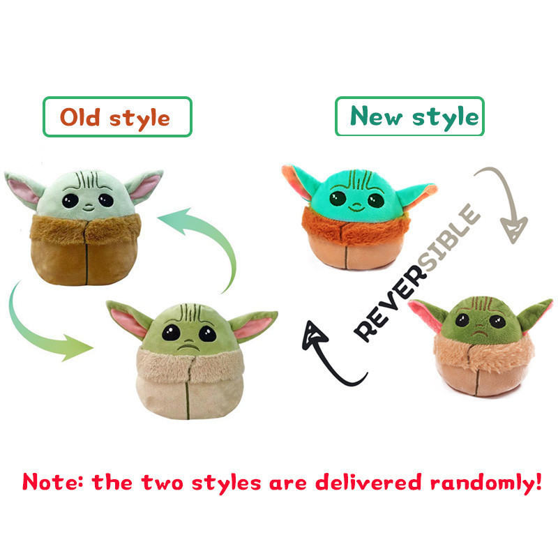 1Pcs Disney Baby Yoda Stitch Plush Toy Cartoon Double-sided Flip ...