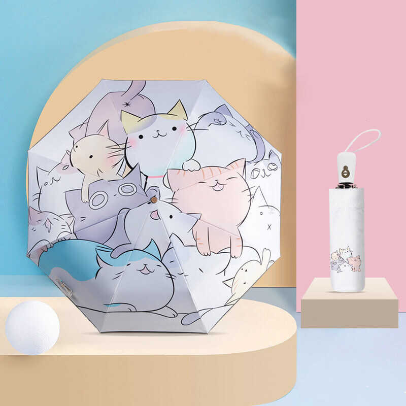 Anti-Ultraviolet Parasol Automatic Upf50 + Sunny Rainy Dual-Purpose Portable Girl And Boy ...