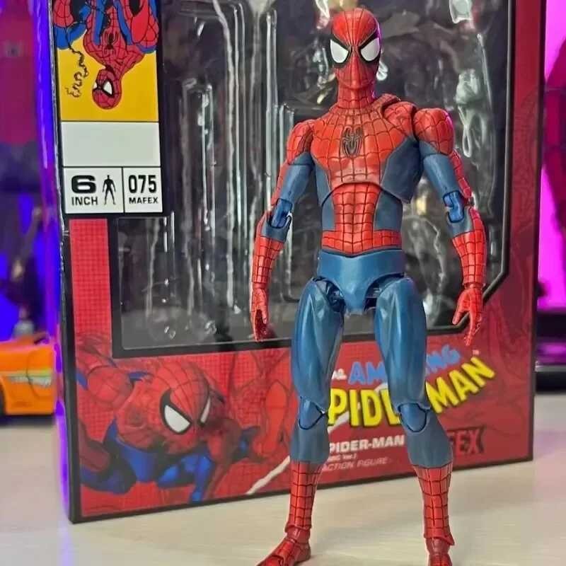 Inches - 6 Spiderman Figures The Amazing Spider Man Action Figure Mafex ...