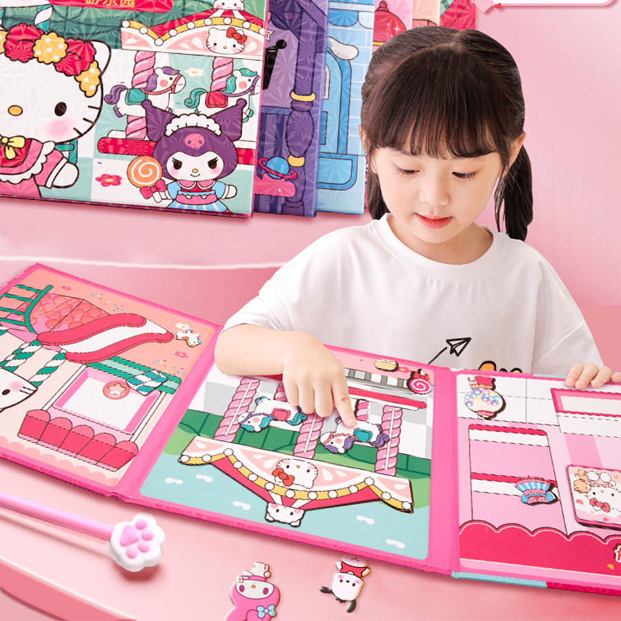 Sanrio Magnetic Quiet Book No Cut And Diy Required Hello Kitty Kuromi ...