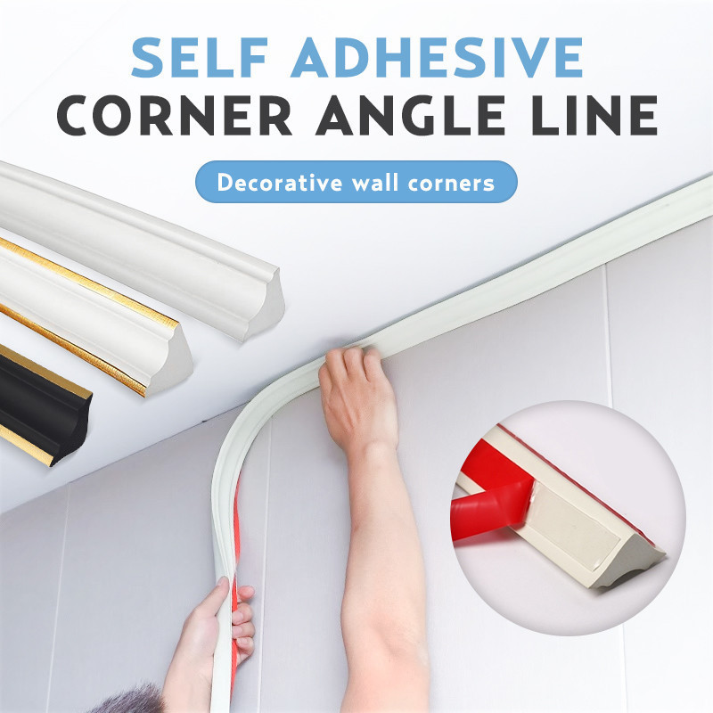 5 Meters Wall Corner Angle Line Ceiling Self-Adhesive Soft Strip Foam ...