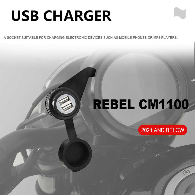 Sa Honda Para REBEL Cm1100 CM 1100 Motorcycle Charger Waterproof Dual ...