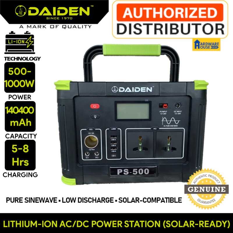 Portable ORIGINAL DAIDEN Power Station Inverter Generator Ps500 ...