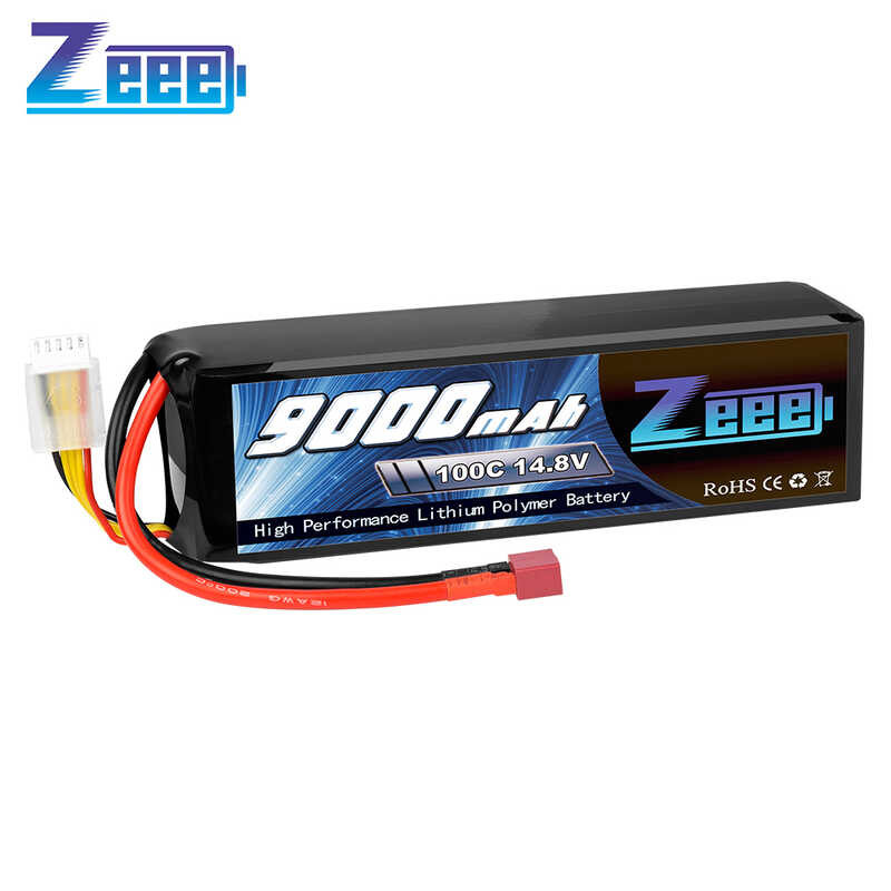 Zeee 3 Cec 4S 9000Mah FPV Drone Lipo Battery 14.8V 100C With T Plug For ...