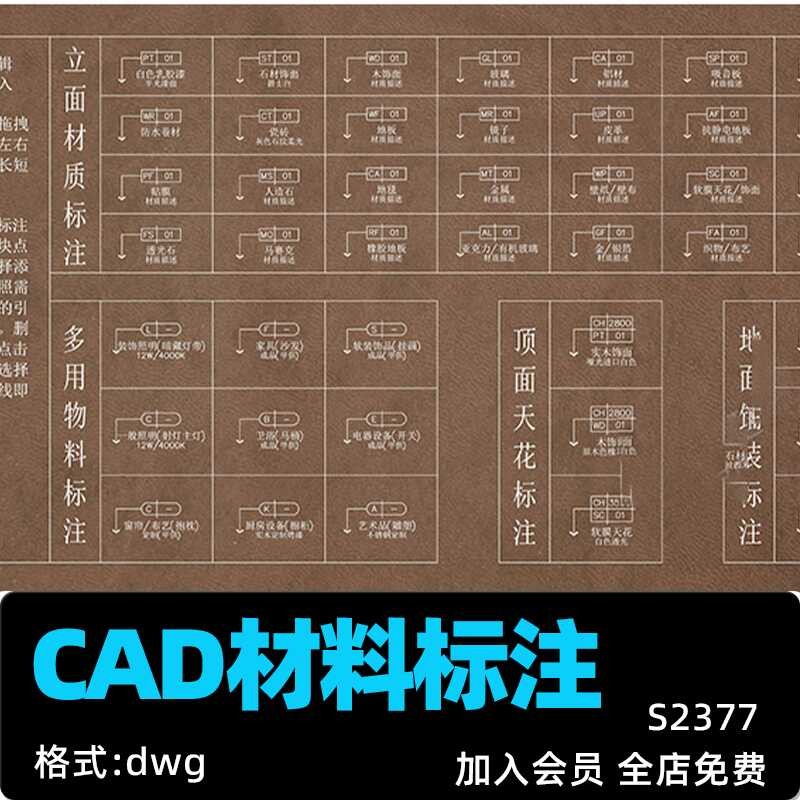 Deepen the drawing CAD material annotation template standard, dynamic ...