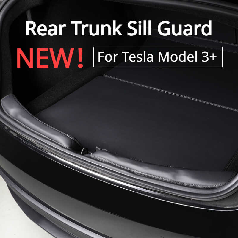 Sa Tesla Para Model 3+ Trunk Threshold Strip Rear Bumper Sill Guard ...
