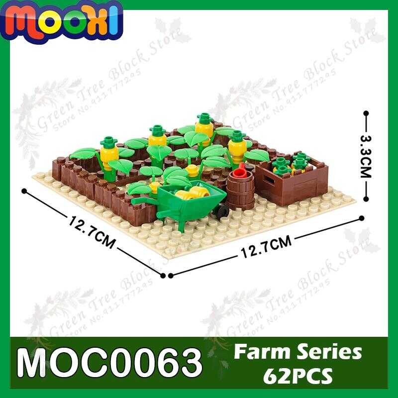 62Pcs Moc0063 Farm Series Village Pineapple Field MOC Building Blocks ...