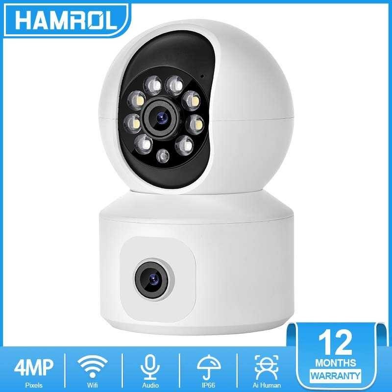 Easy Install HD 4Mp Smart Home WIFI IP With Dual Lens CCTV Security ...