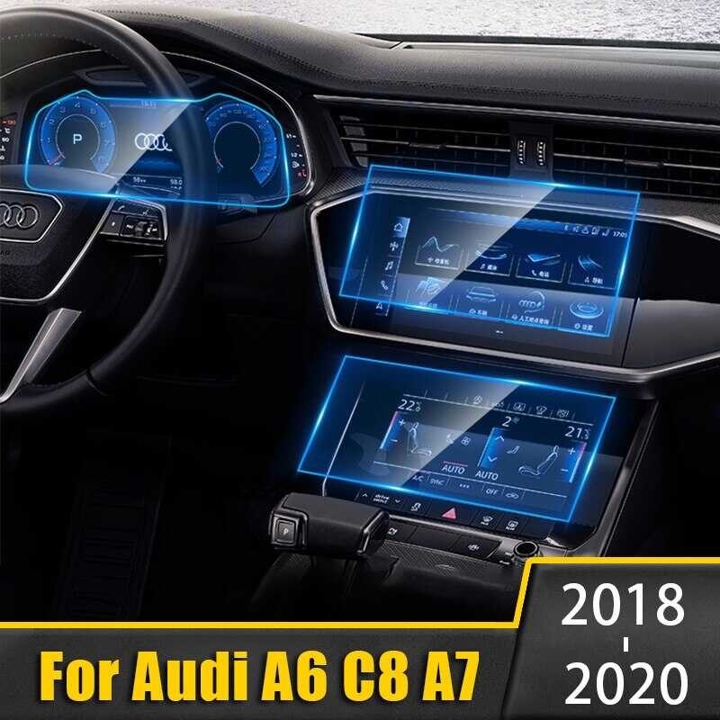 Sa Para Audi A6 C8 A7 2018 2019 2020 Tempered Glass Car Navigation Film ...