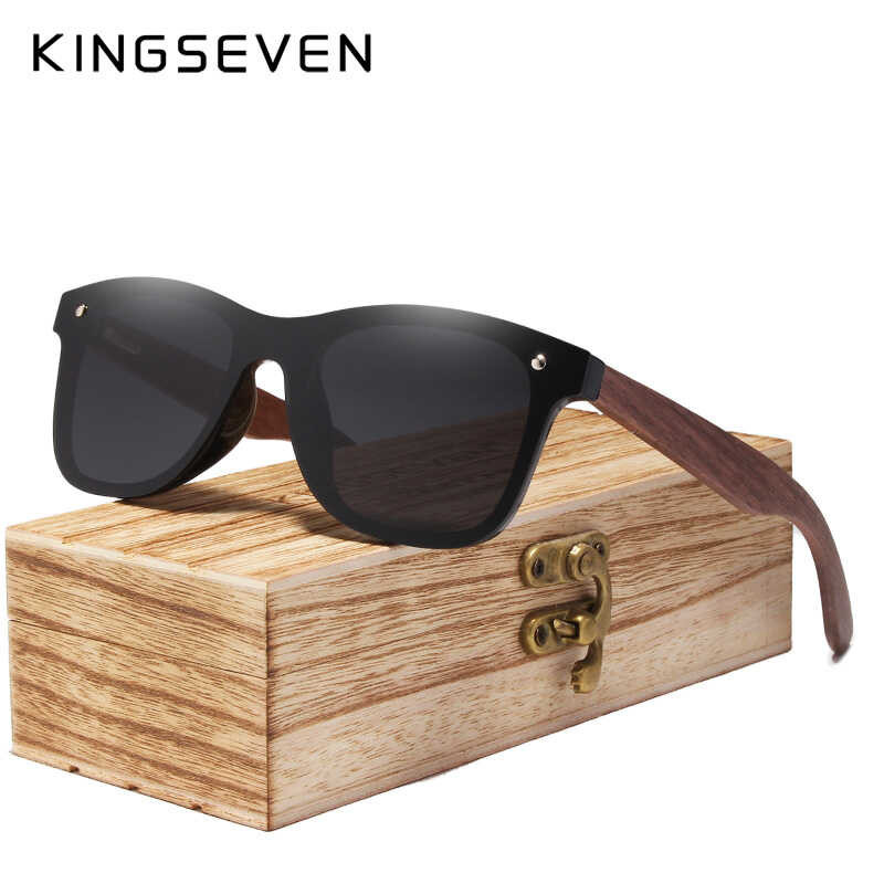 Uv400 Baso KINGSEVEN Araw Para Sa Mga Lalaki Polarized Walnut Wood ...