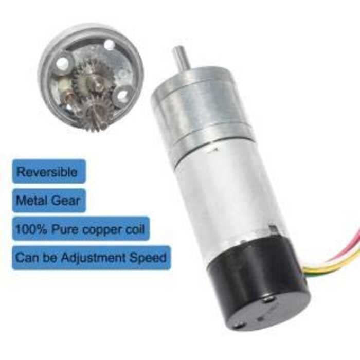 Encoder Metal Gearmotor 12V DC High Speed 300Rpm Gear Motor Na May Encoder Para Sa Arduino At 3D ...