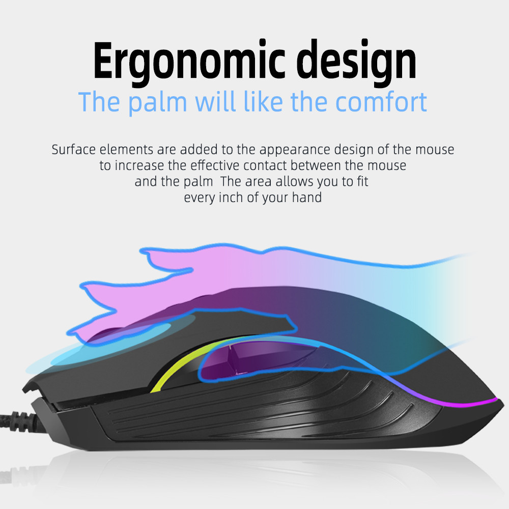Zeus MR-001 ( Z - Lance Head ) Wired Gaming Mouse RGB Backlight Gaming ...