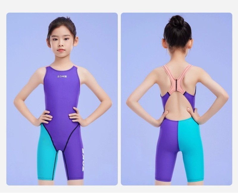 ZOKE Girl Swimwear Kids Racing Competitive Swimsuit ChildrenTraining ...