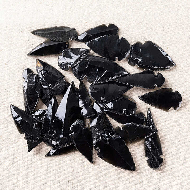 Bato Natural Orihinal Na Ginawa Ng Kamay Obsidian Arrow DIY Pendant ...