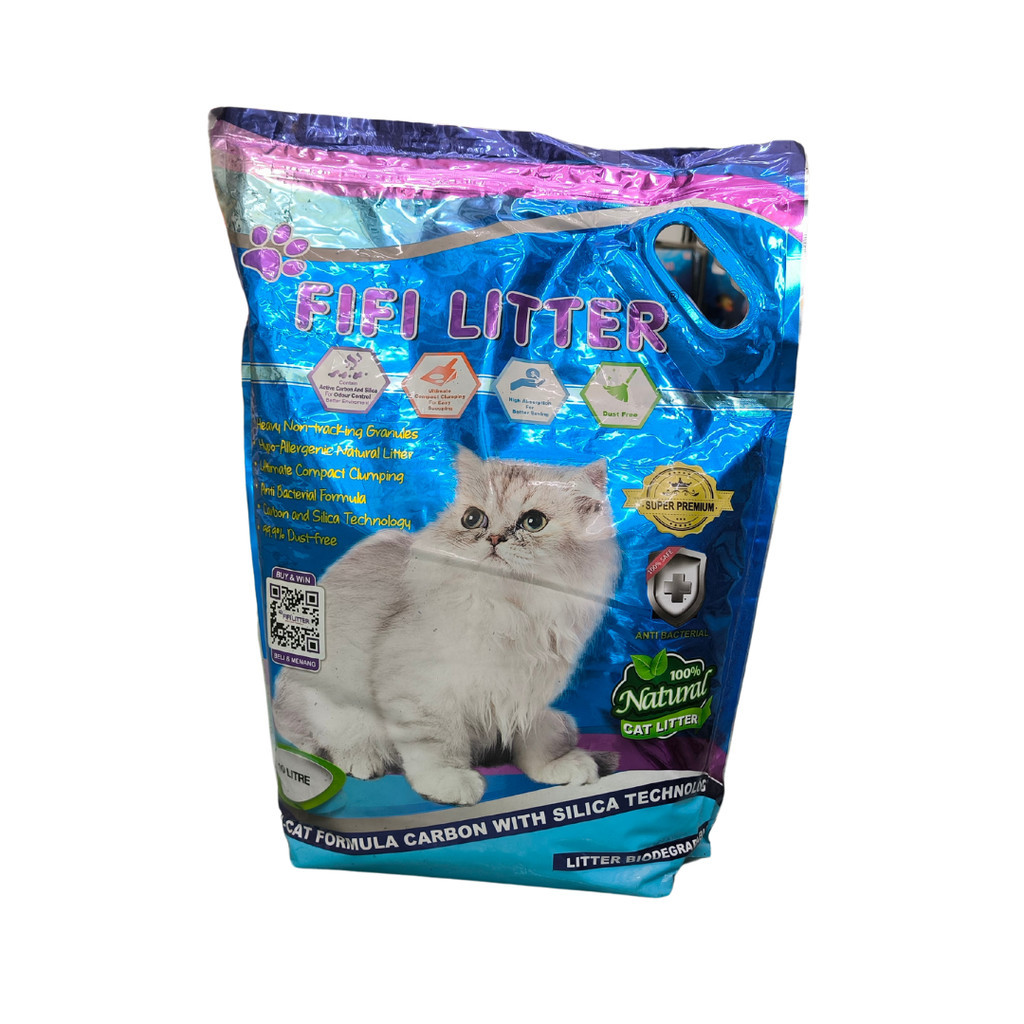 [10L] FIFI LITTER PREMIUM MULTI-CAT CARBON WITH SILICA PASIR KUCING ...