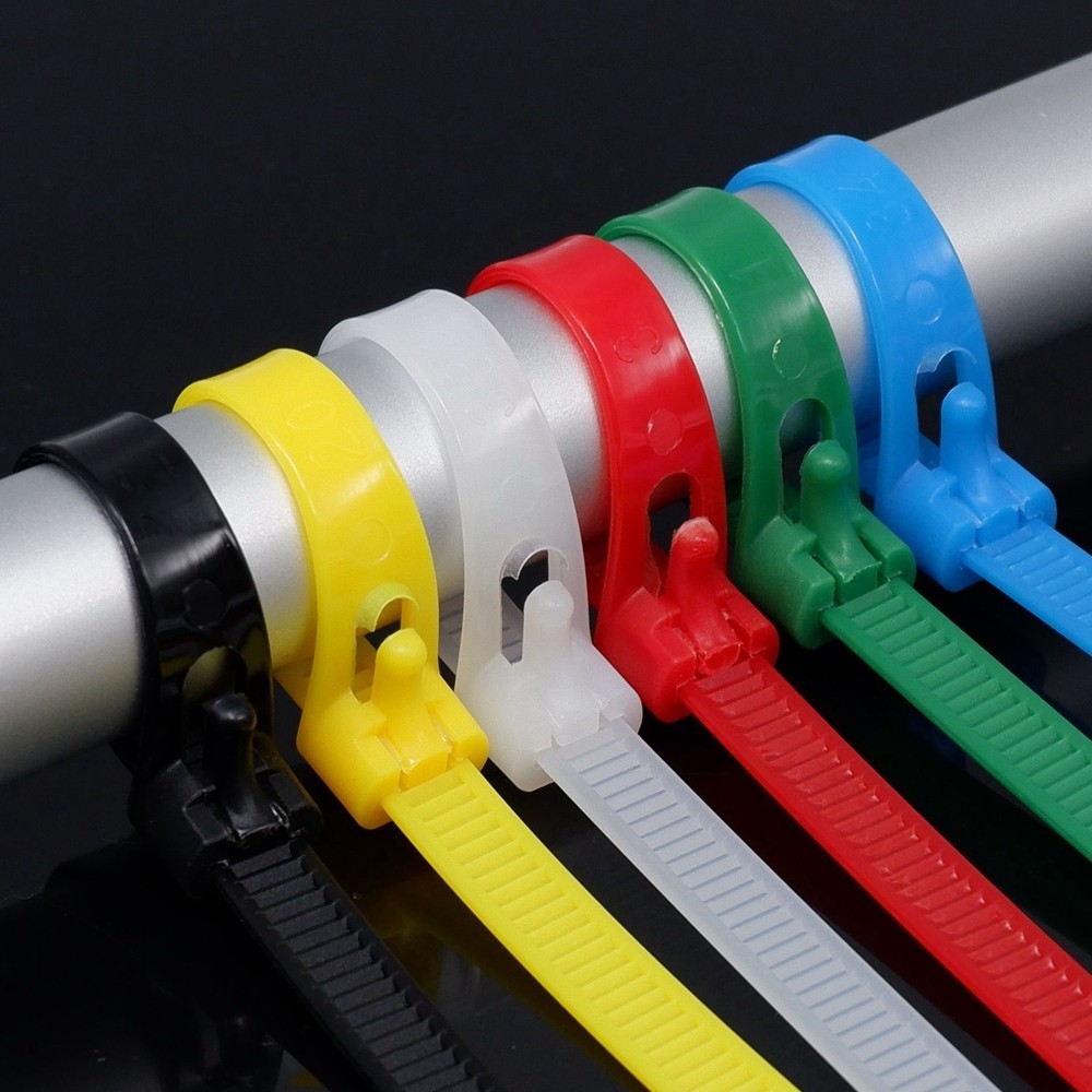 25 pcs Plastic Reusable Cable Zip Ties 8*200/250/300/450 Releasable ...