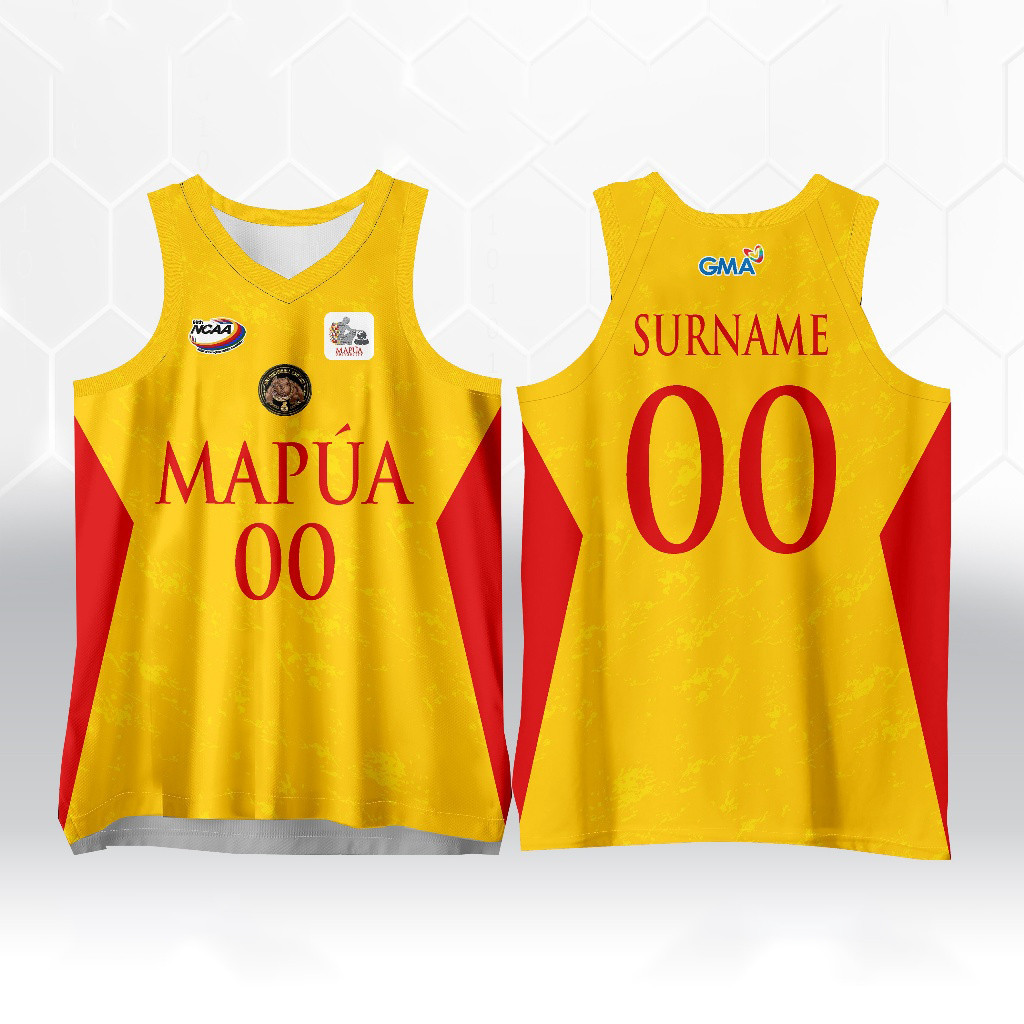 MAPUA BASKETBALL YELLOW JERSEY ESCAMIS (PERSONALIZE NAMES & NUMBER ...