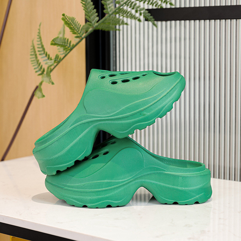 2024 New Thick Sole with Hole Holes, Wearing Elevated One piece Beach ...