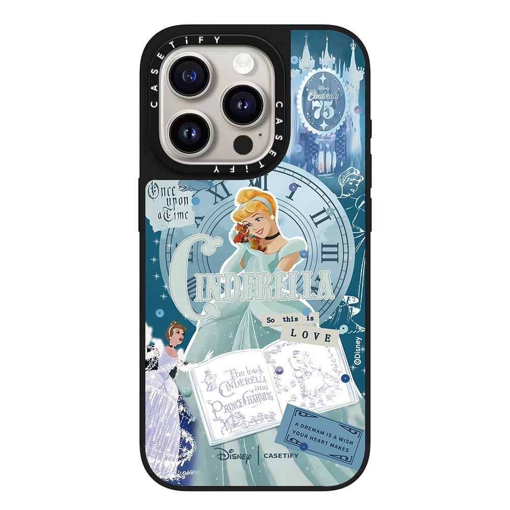 Matte Magnetic Mirror 75th Anniversary Cinderella Phone Case for IPhone ...