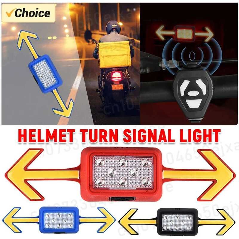Turn Helmet Signal Light LED Safety Warning Light USB Bike Rear Tail ...