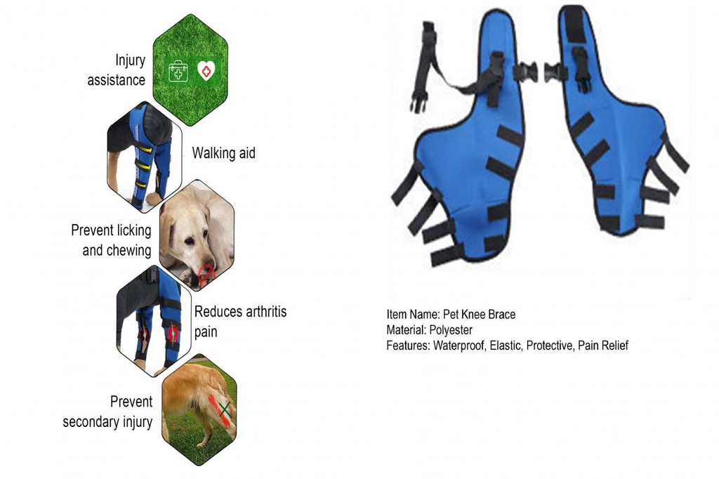 Canine Leg Stent Sheath Hind Leg Protector for Pets Adjustable Dog Knee ...
