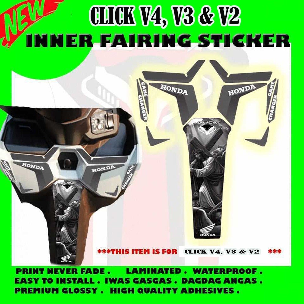 ∆ Inner Fairing Sticker For HOnda Click version 4, version 3 & vesrsion ...