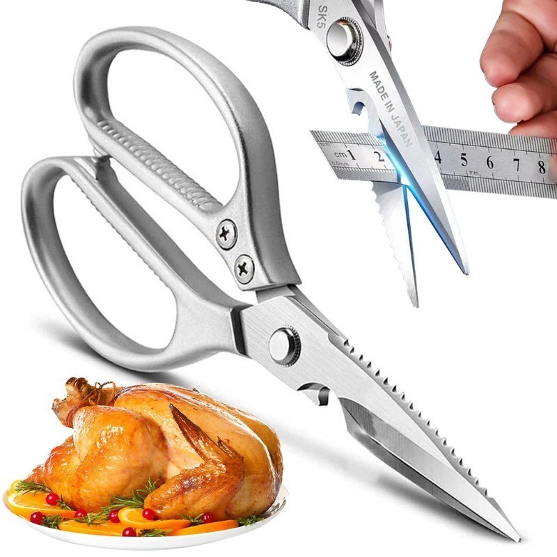 4th Generation Stainless Steel Scissors / Heavy-Duty Kitchen Poultry Shears / Multi-Function ...