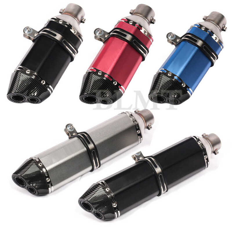 51 mm Motorcycle 2 Holes Exhaust Pipe Escape Universal Motorbike ...