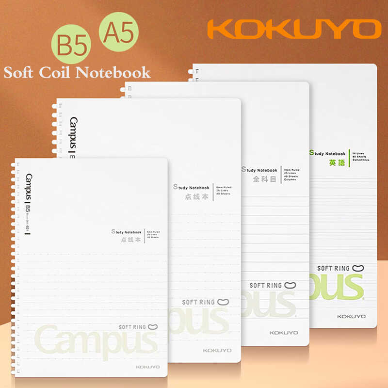 Soft NEW KOKUYO Coil Ingles Aklat 8Mm Dot Line Notebook Para Sa Mga ...