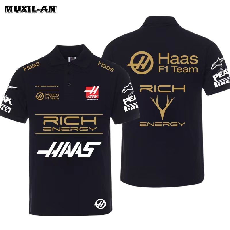Hass Camisa F1 HAAS Racing Polo Top Motorcycle Fan Top Short Sleeve ...