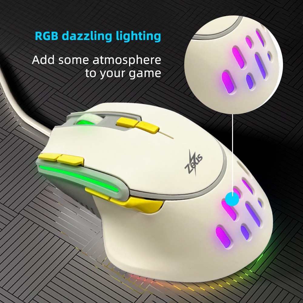Zeus M-77 eSports Wired RGB Gaming Mouse 2 Colors RGB Mouse Basic Mouse ...