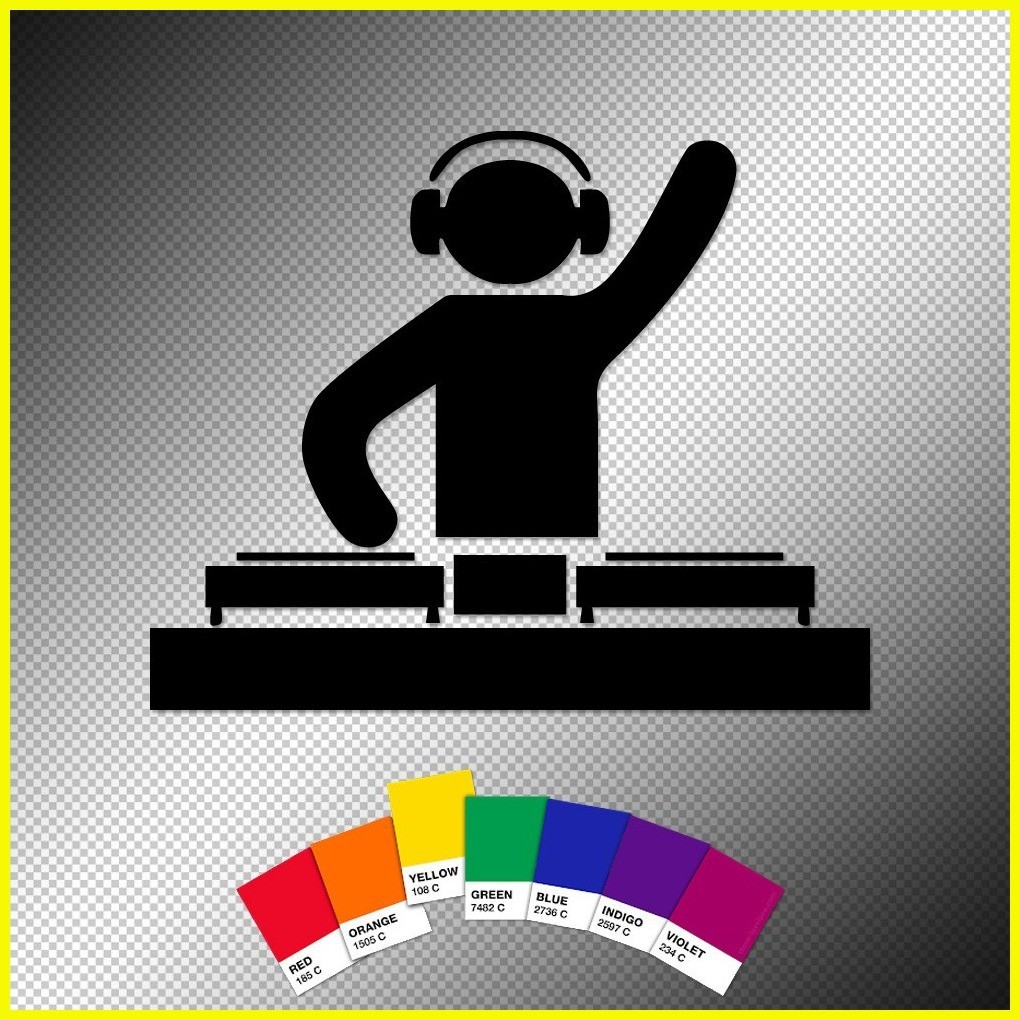 Sticker | (1) EDM DJ Party | Weather Proof Die-cute Decal | 3 inches ...