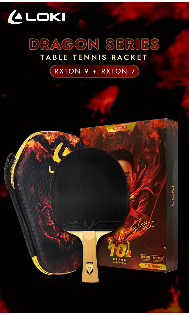 Original LOKI DRAGON Series 6/7/8/9/10 Stars Table Tennis Racket ...