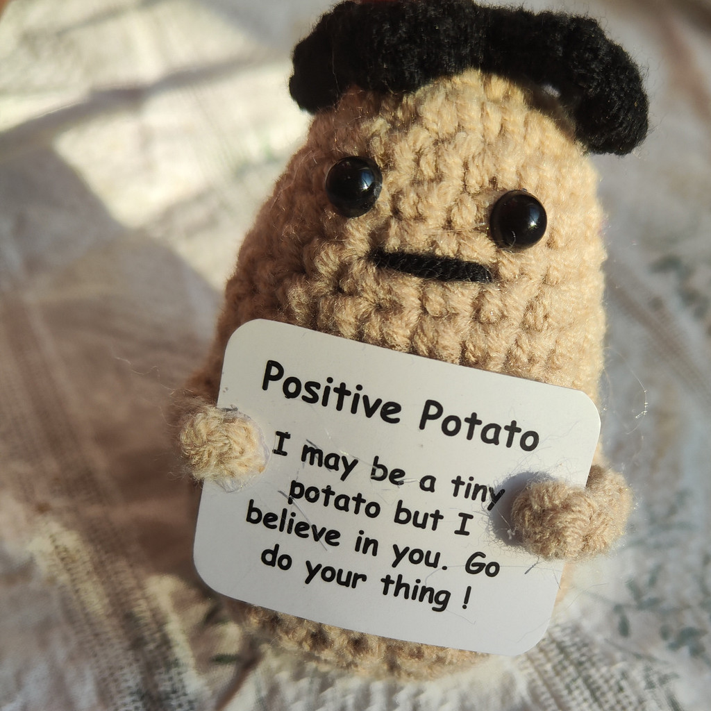 Funny Positive Potato Energy Motivational Potato designhet Doll Desk ...