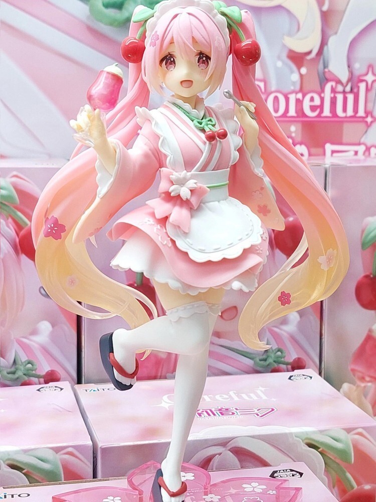 Original Taito Hatsune Miku Coreful Sakura Wafuu Kissa Ver. Maid Figure ...