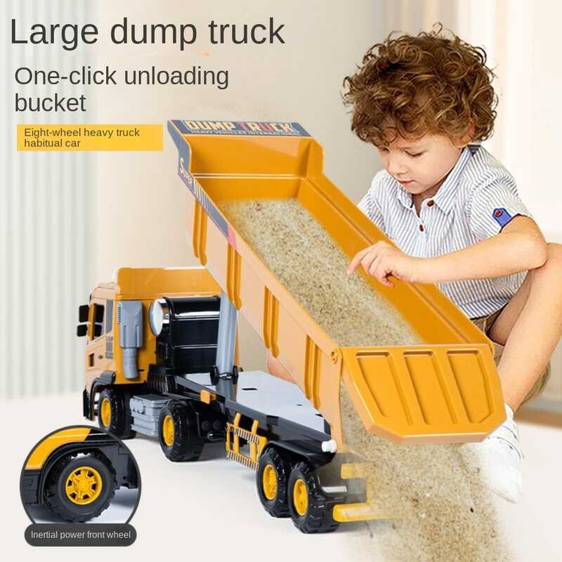 Simulation Dump Truck Unloading Transportation Dump Truck Model Toy ...