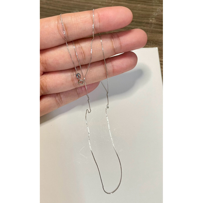 COD PAWNABLE 18K Saudi Gold Foxtail Chain(White Gold/Lightweight ...