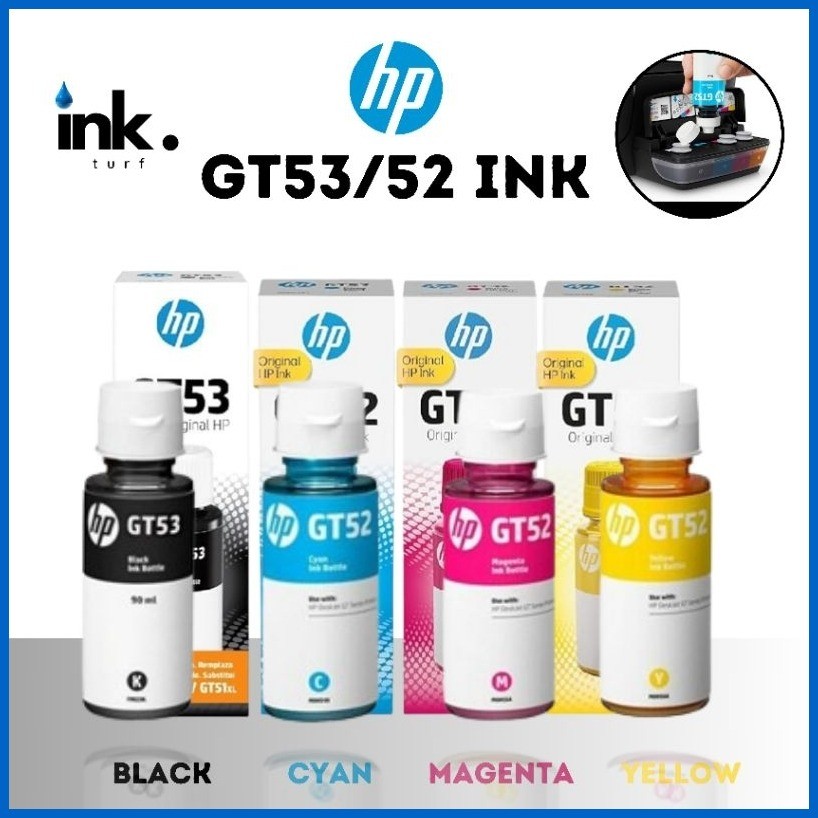 HP INK GT53 / GT52 INK BOTTLE PRINTER INKS /HP DESK JET GT / HP SMART ...