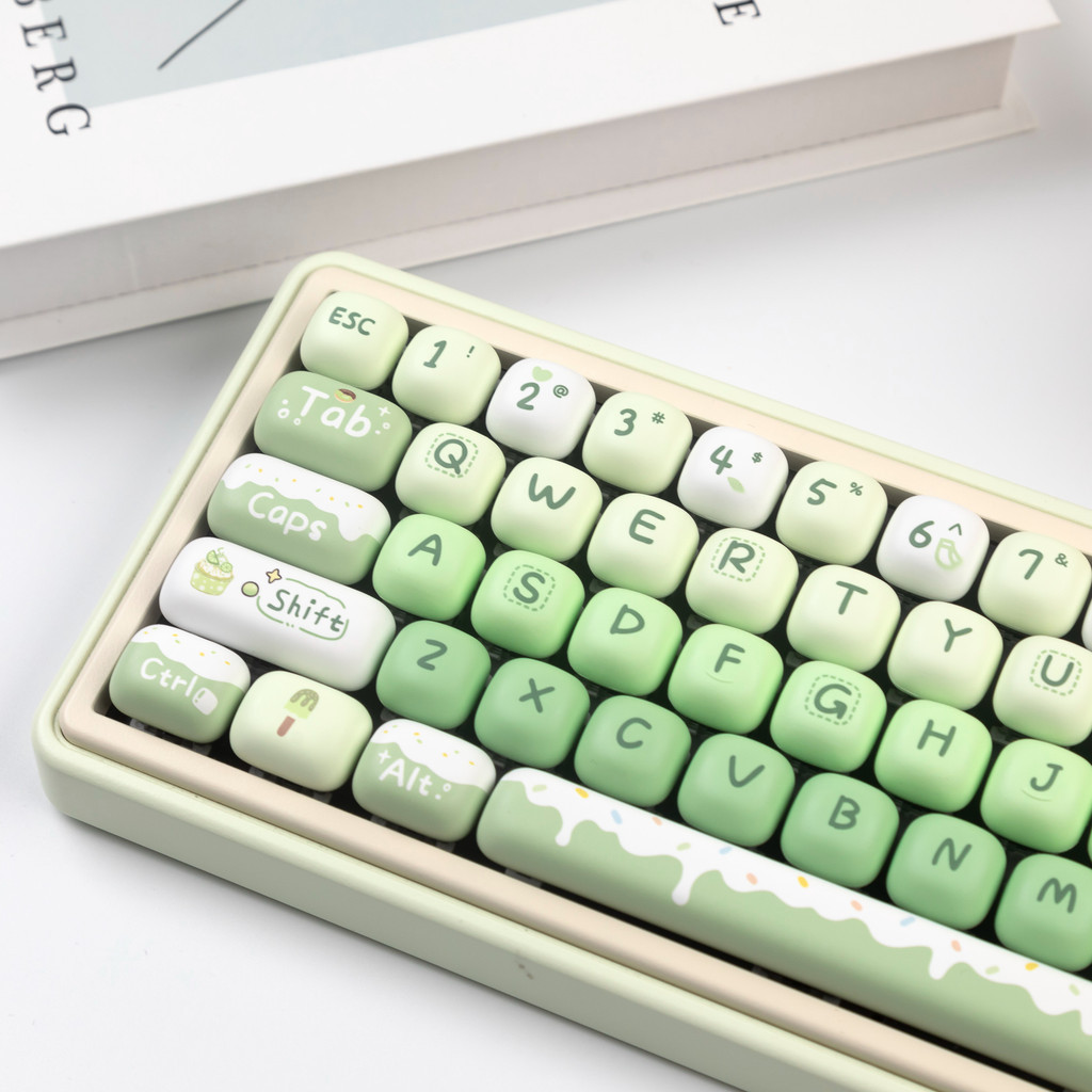 Green Dessert Keycaps MOG Profile PBT DYE-Sublimation Suitable for ...