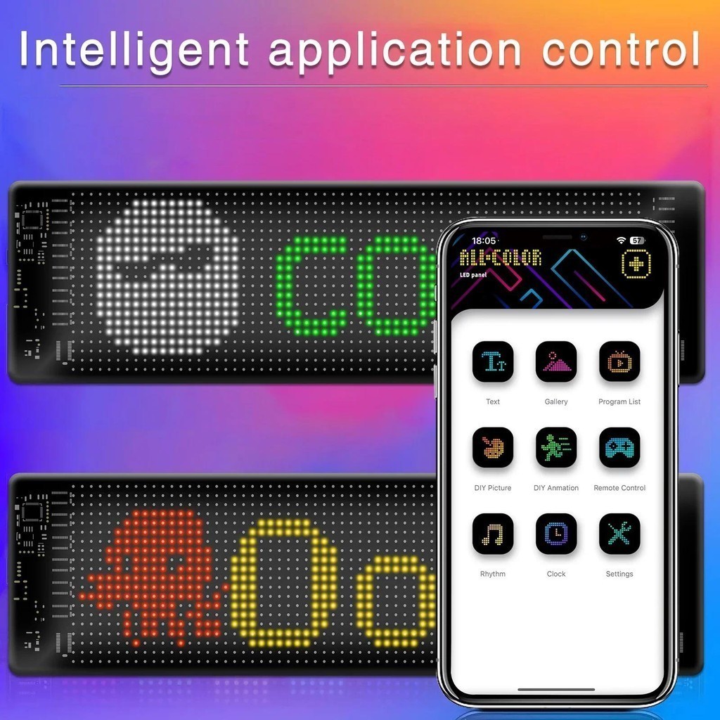 NEW LED Matrix Pixel Panel with Remote Bluetooth App Programmable ...